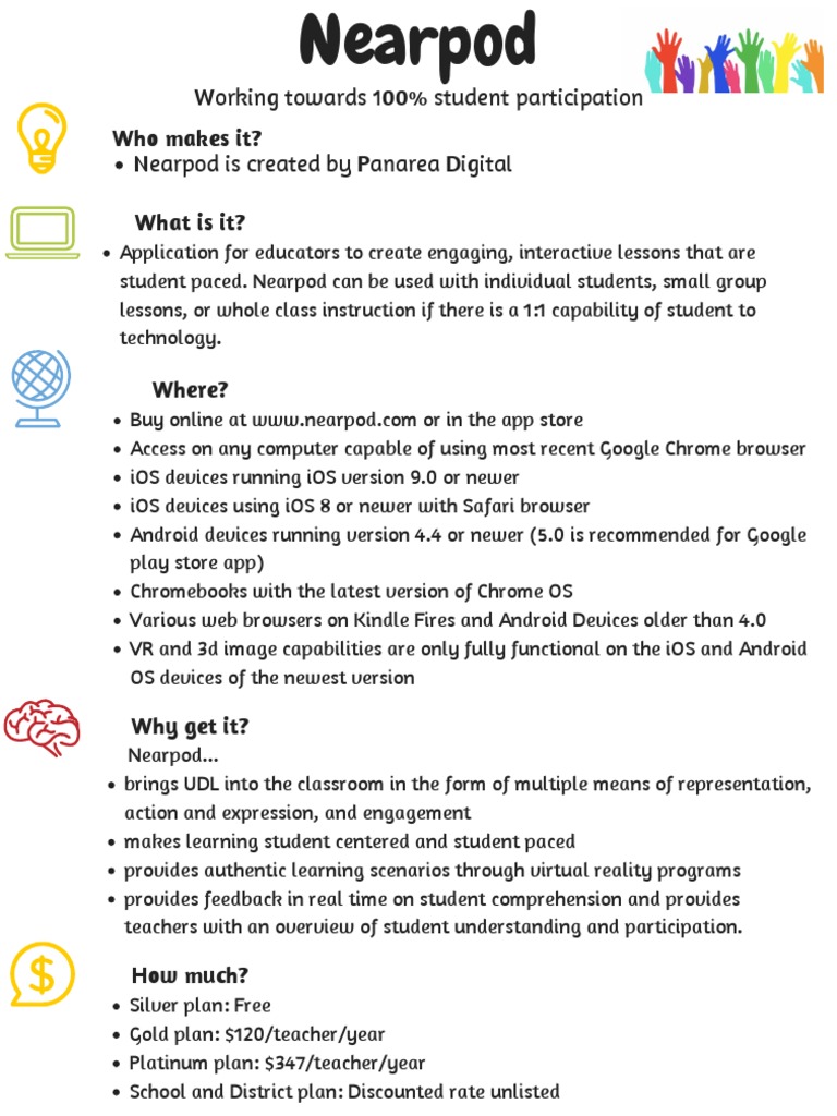 Nearpod: Plans and Features Overview | PDF
