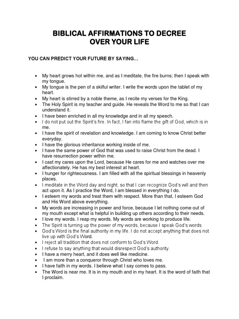 Biblical Affirmations to Decree | Faith Healing | Jesus