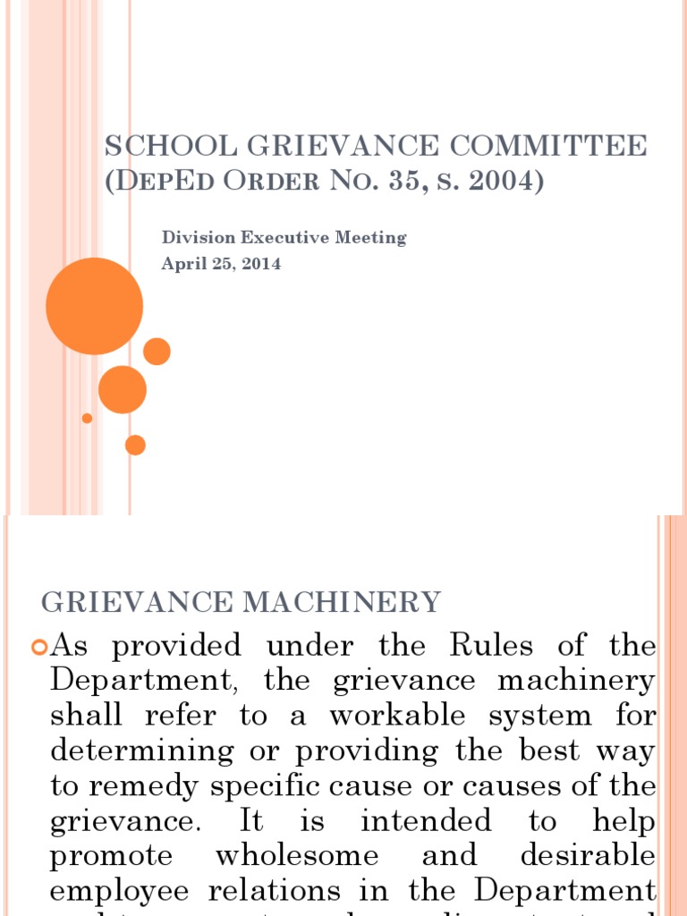 School Grievance Committee | PDF | Employment | Social Institutions
