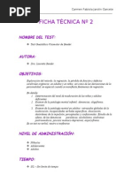 Ficha Técnica Test de Cat | PDF | Psicoanálisis | Conceptos psicologicos