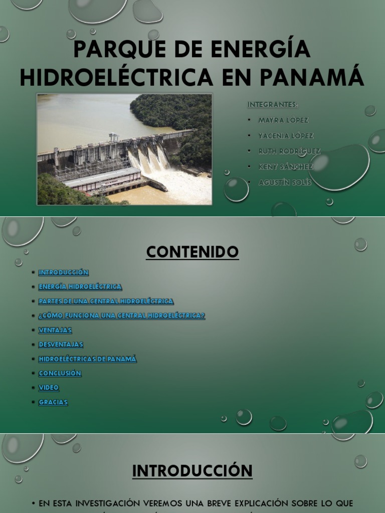 Parque de Energía Hidroeléctrica en Panamá | PDF | Hidroelectricidad ...