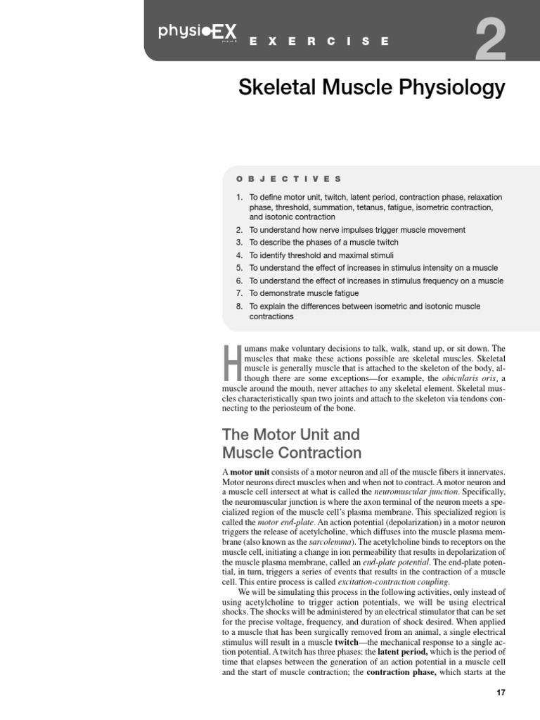 PhysioEX 9.1 Exercise 2 Activity 2 | PDF | Muscle Contraction | Action ... PhysioEX 9.1 Exercise 2 Activity 2 | PDF | Muscle Contraction | Action ...