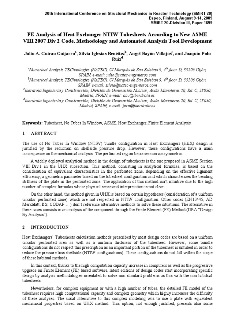 Tube Sheet Paper | PDF