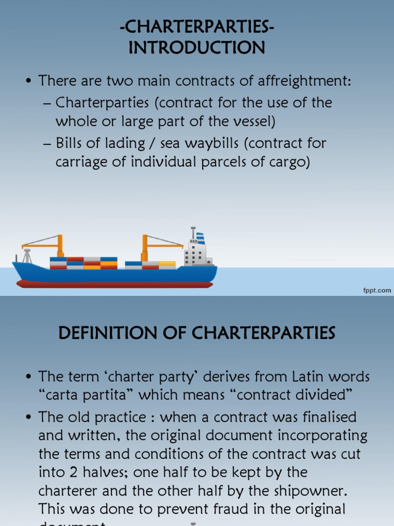 Understanding Charter Party Types | PDF | Contractual Term | Shipping