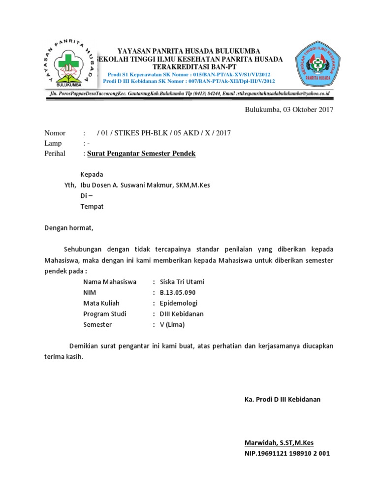 Surat Pengantar SP | PDF
