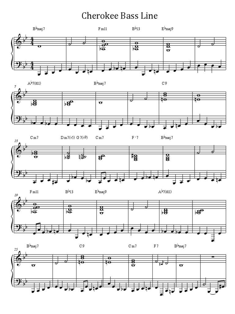 Cherokee Bass Line | PDF | Loisirs