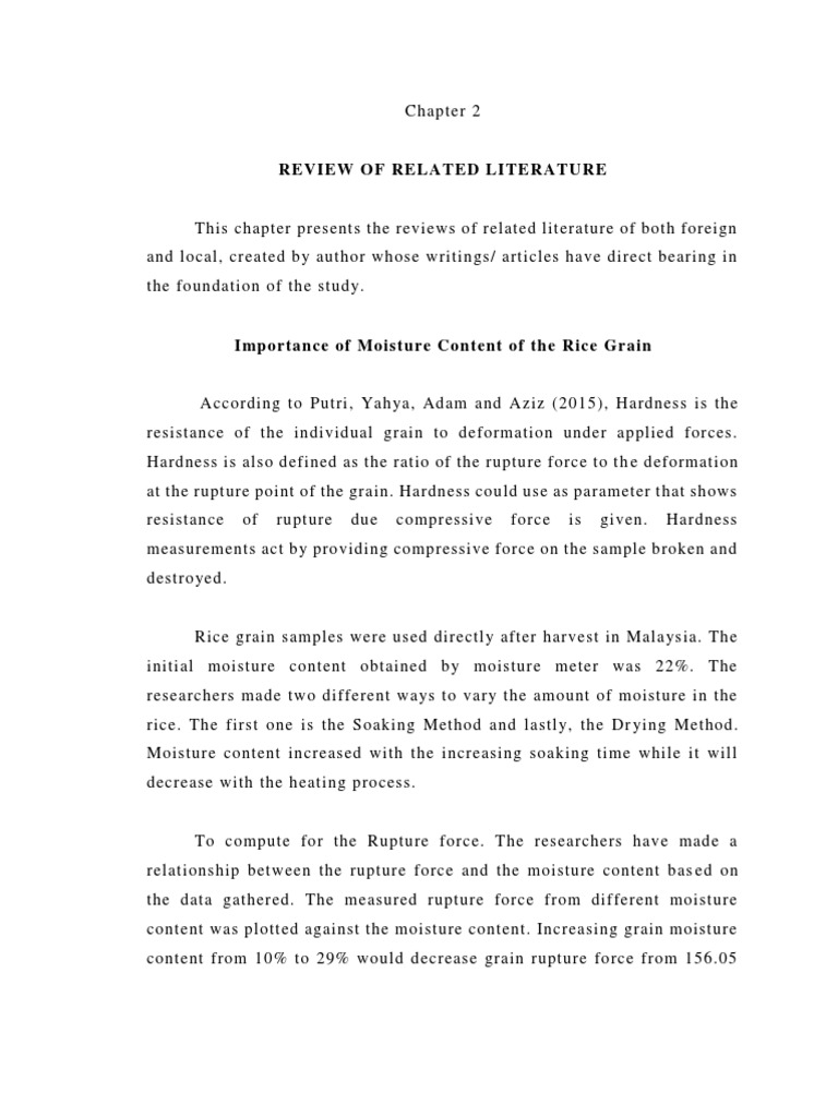 Chapter 2 REVIEW OF RELATED LITERATURE I | PDF | Rice | Smuggling