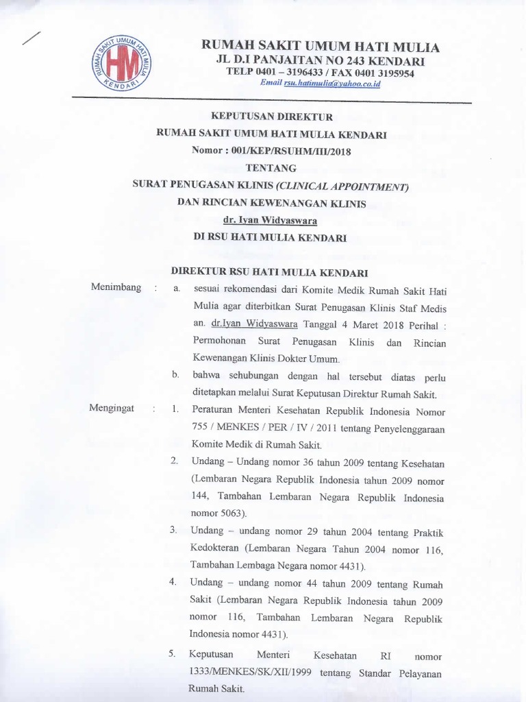 SPK Dan RKK Dokter | PDF