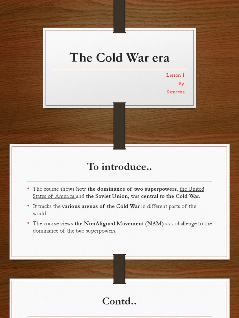 The Cold War Era: Lesson 1 By, Sameena | PDF