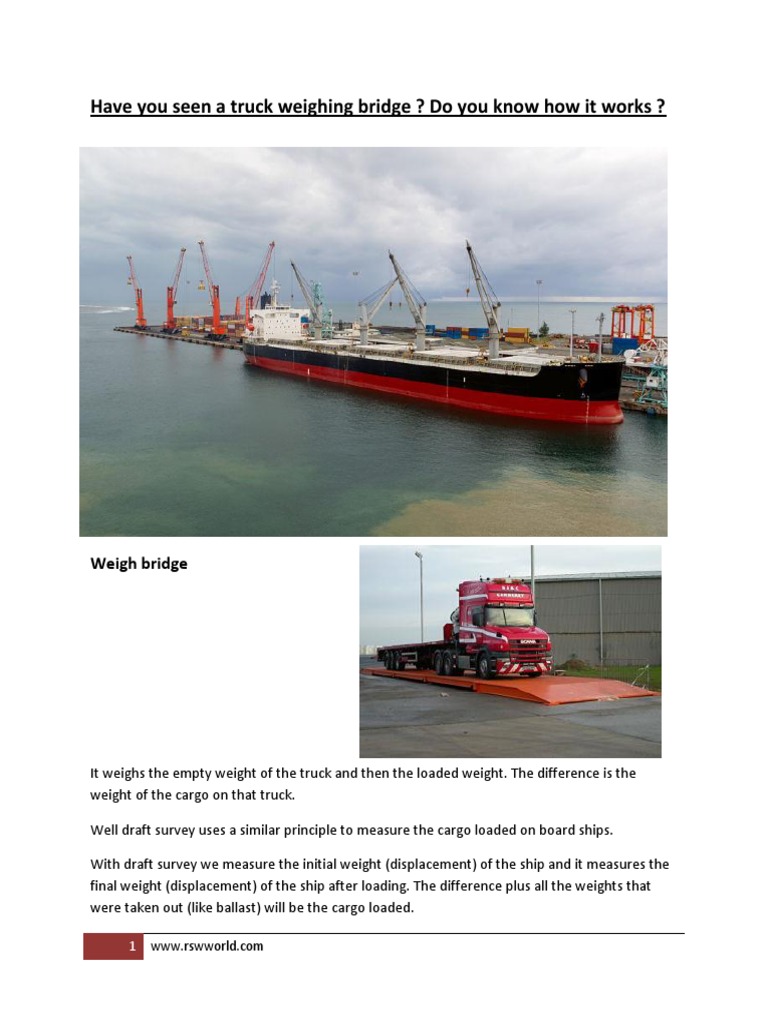 Draft Survey Calculation PDF | PDF | Density | Ships