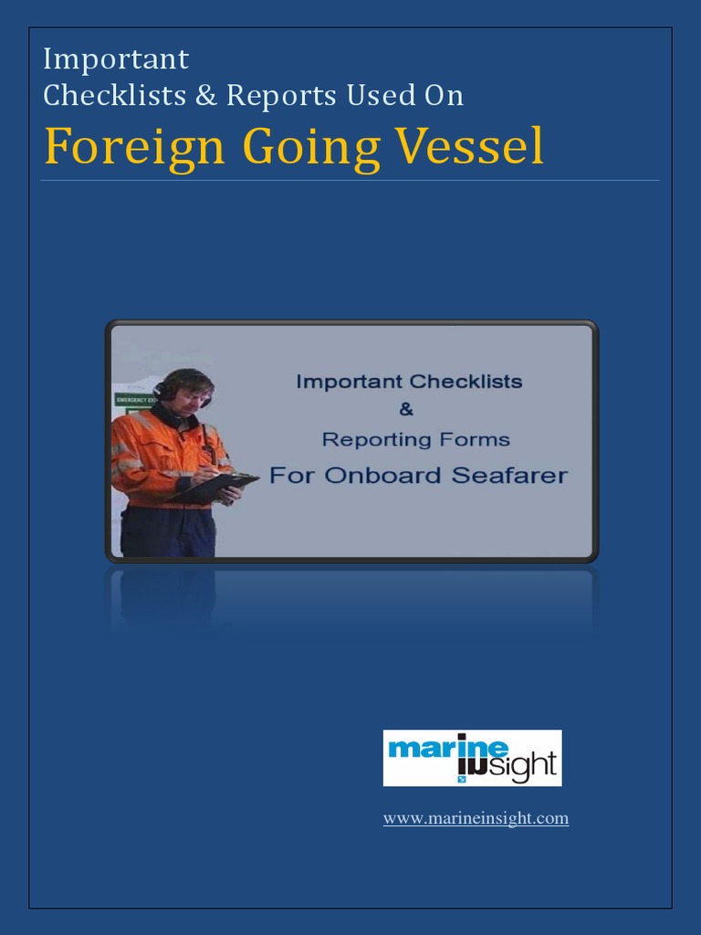 Important Check Lists and Reports Used On Foreign Vessel PDF | PDF | Business