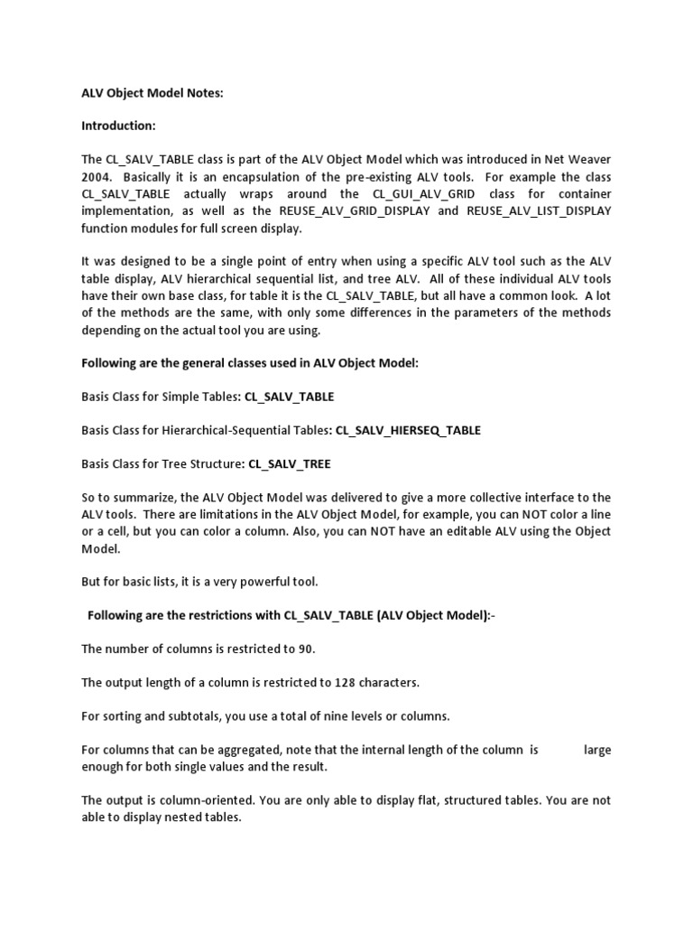 6alv Object Model Notes Pdf Class Computer Programming Method Computer Programming 