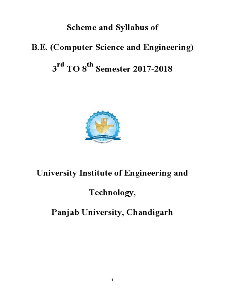 Scheme and Syllabus of B.E. (Computer Science and Engineering) 3 TO8 Semester 2017-2018 | PDF ...