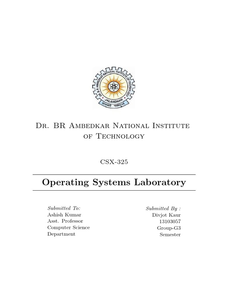 Operating Systems Laboratory | PDF