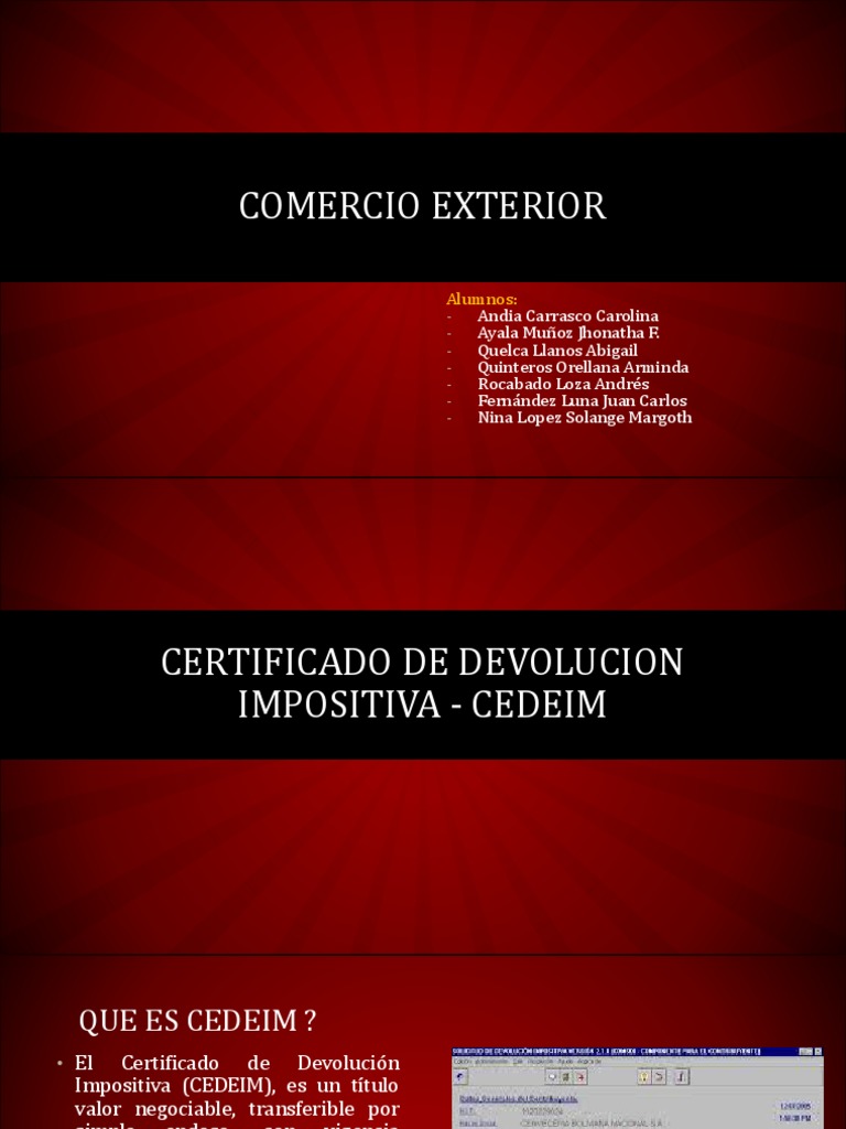 CEDEIM y RITEX: Beneficios y Regulaciones | PDF | aduana | Impuestos
