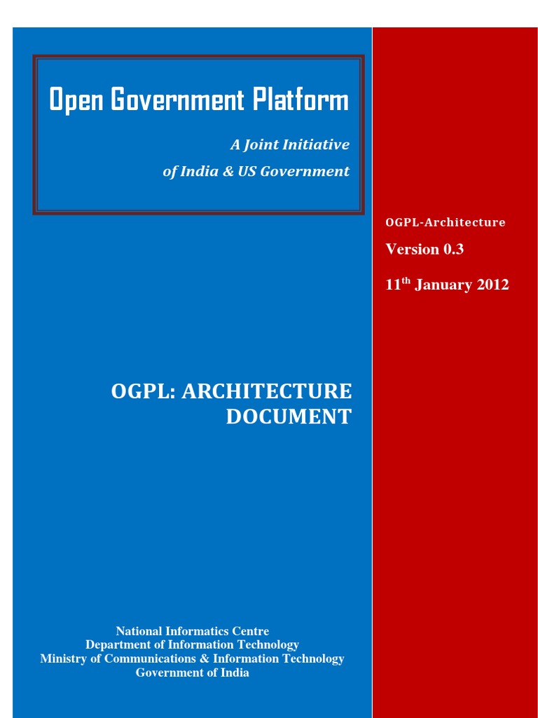 Open Government Platform: Ogpl: Architecture Document | PDF | Load ...