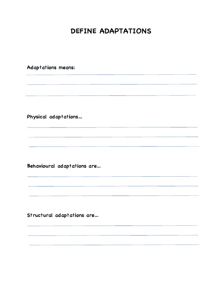 Understanding Animal Adaptations | PDF