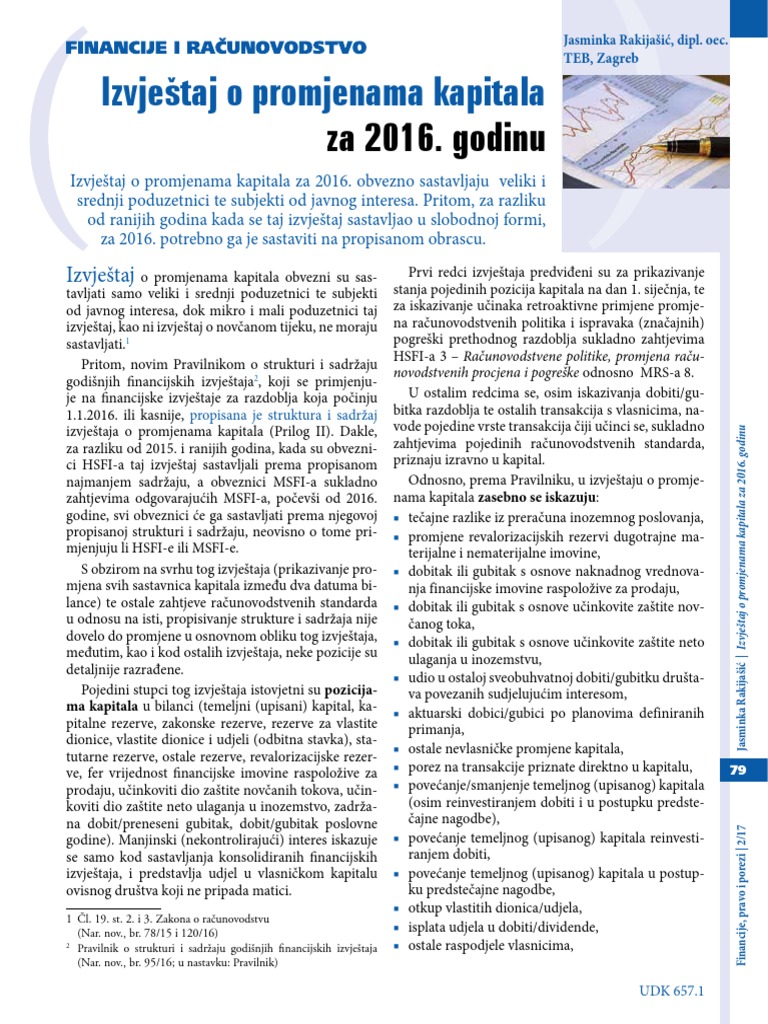 11-Izvjestaj o Promjenama Kapitala | PDF
