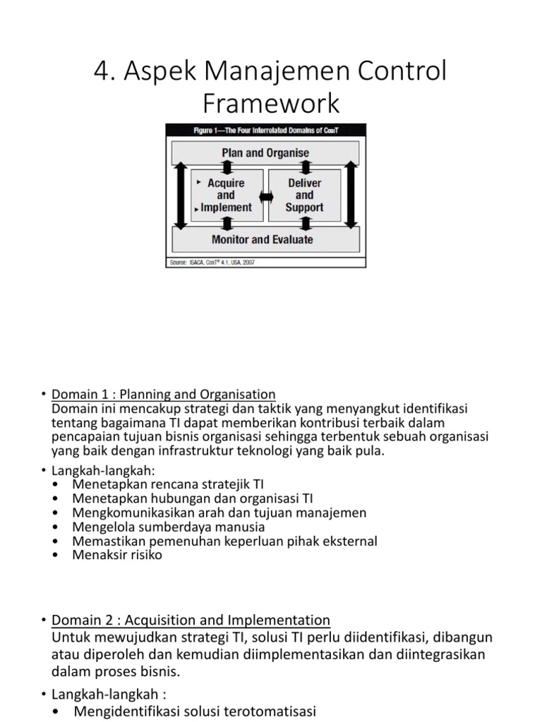 Manajemen Control Framework TI | PDF