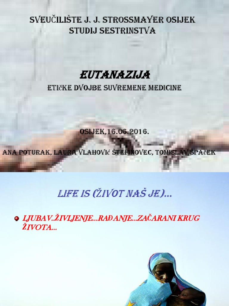 Eutanazija, Prezentacija | PDF
