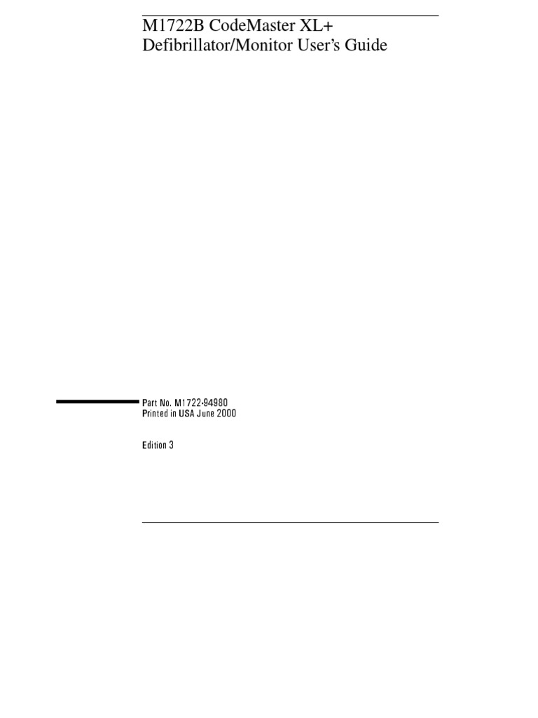 HP M1722B Code Master XL+Op Manual | PDF