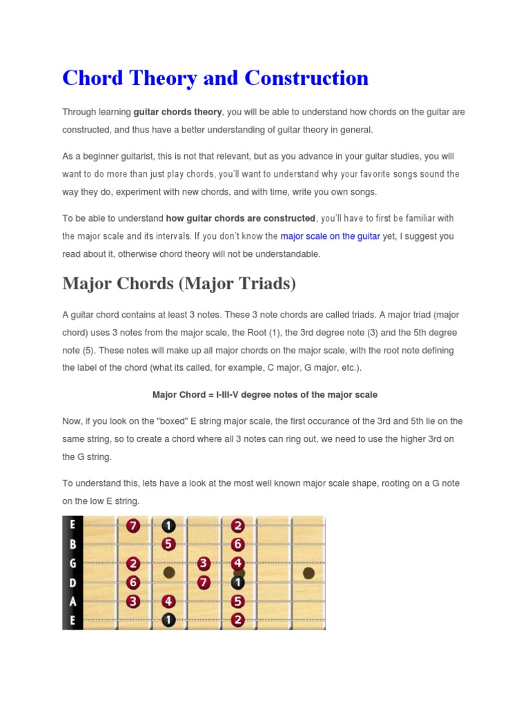Chord Theory and Construction | PDF