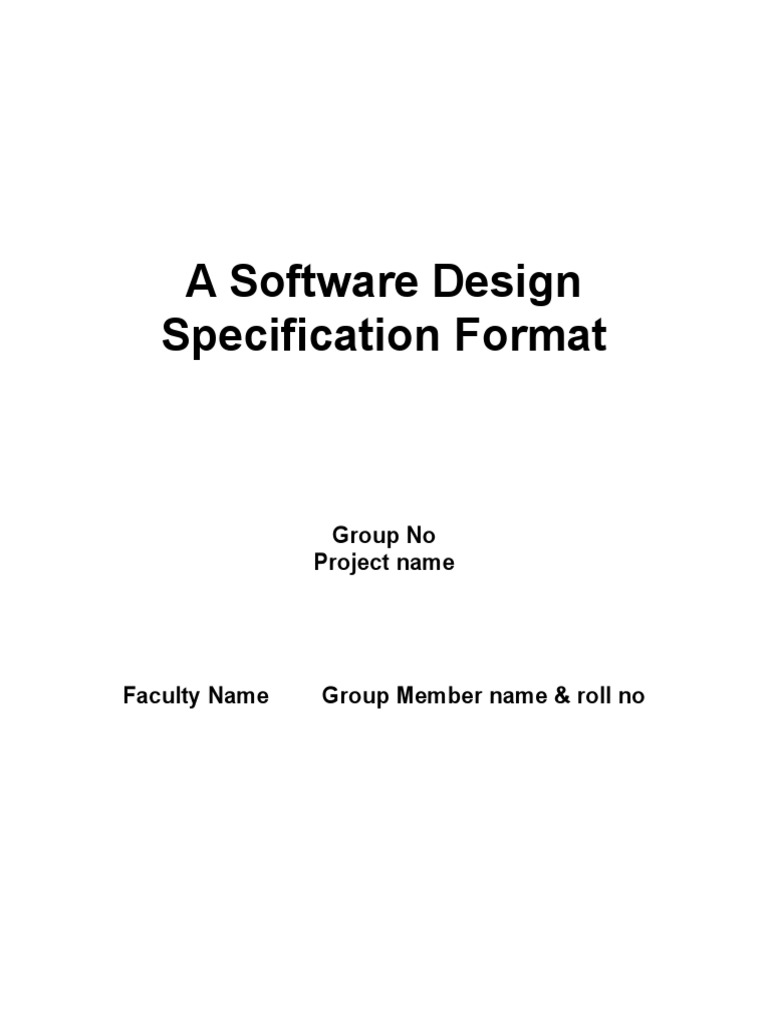 A Software Design Specification Template | PDF | Component Based Software Engineering | System