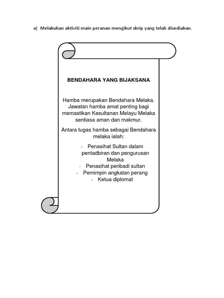 Melakukan Aktiviti Main Peranan Mengikut Skrip Yang Telah Disediakan | PDF