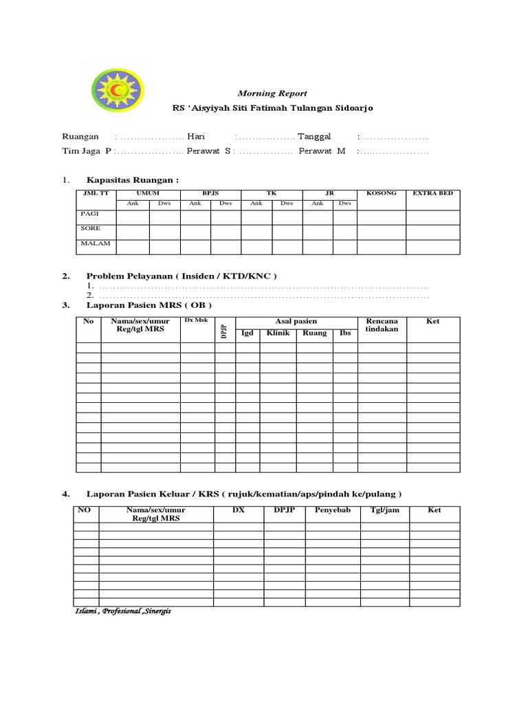 Form Morning Report | PDF