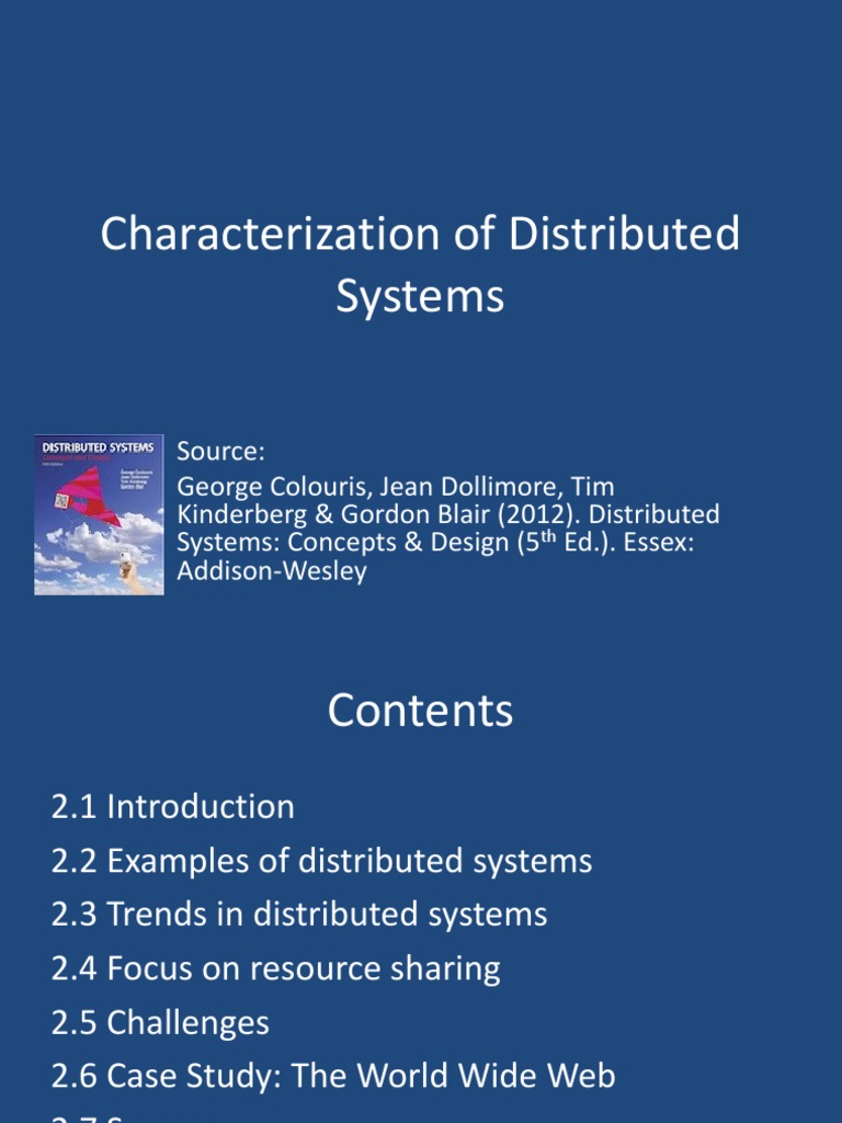 Topic - 1 - Characterization of Distributed Systems | PDF | World Wide ...