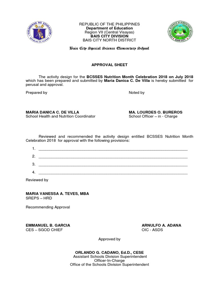 Activity Design 2017 Nutrition Month | PDF | Healthy Diet | Food And Drink