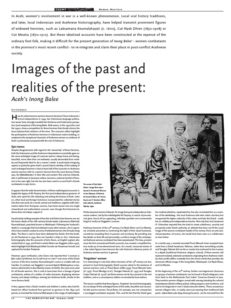 Images of The Past and Realities of The Present:: Aceh's Inong Balee ...