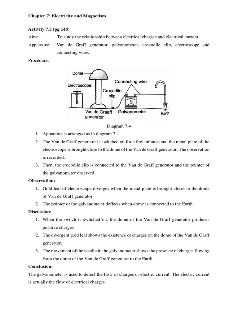 Chapter 7: Electricity and Magnetism | PDF