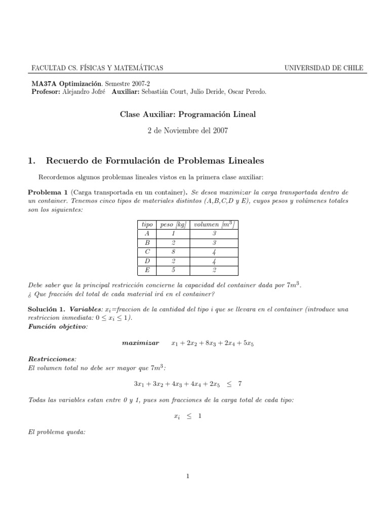 Programacion Lineal y Dualidad | PDF | Programación lineal | Enseñanza de matemática