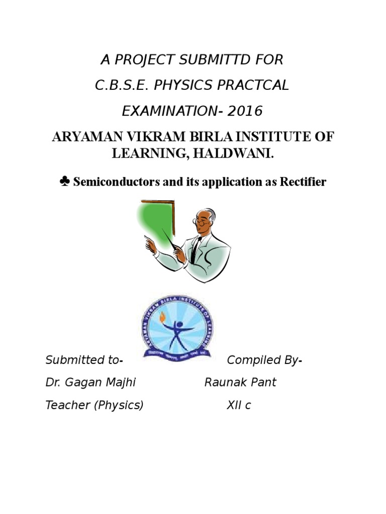 Full Wave Rectifier Project Class 12 PDF | PDF | Rectifier | Semiconductors