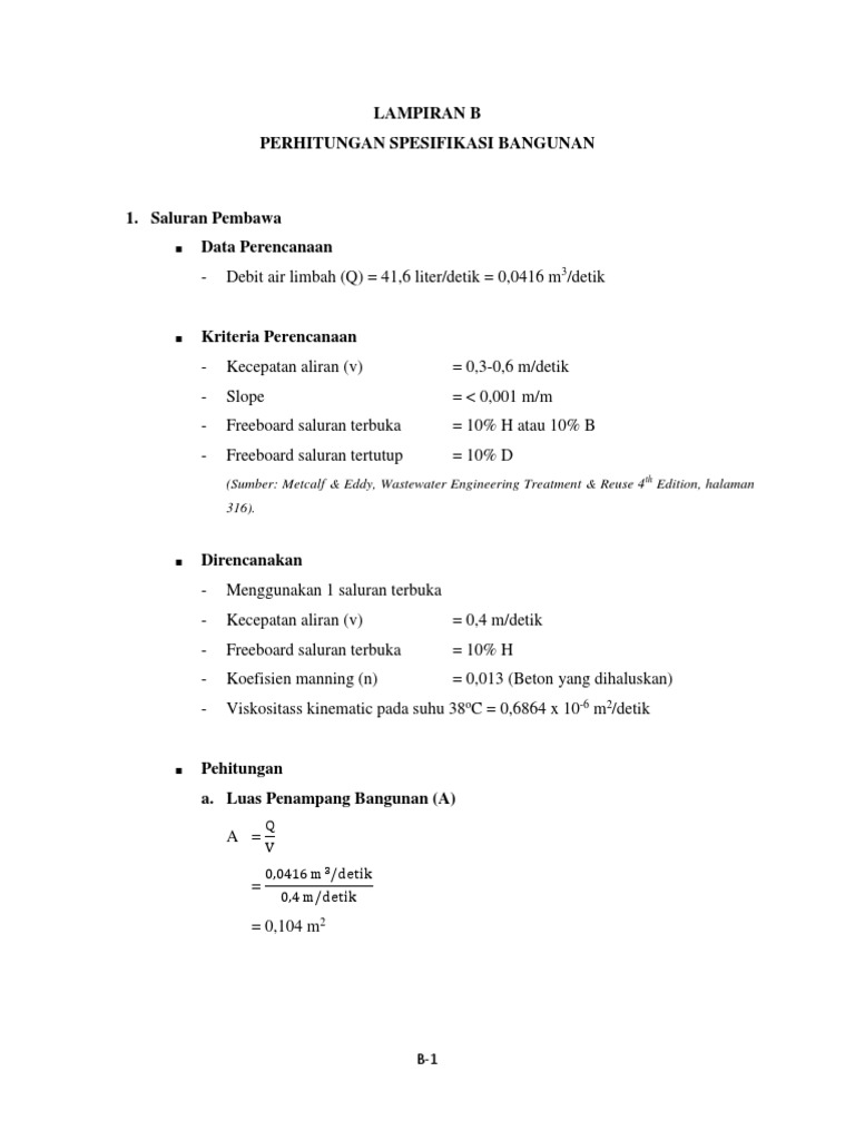 LAMPIRAN B Perhitungan Print !-1 | PDF