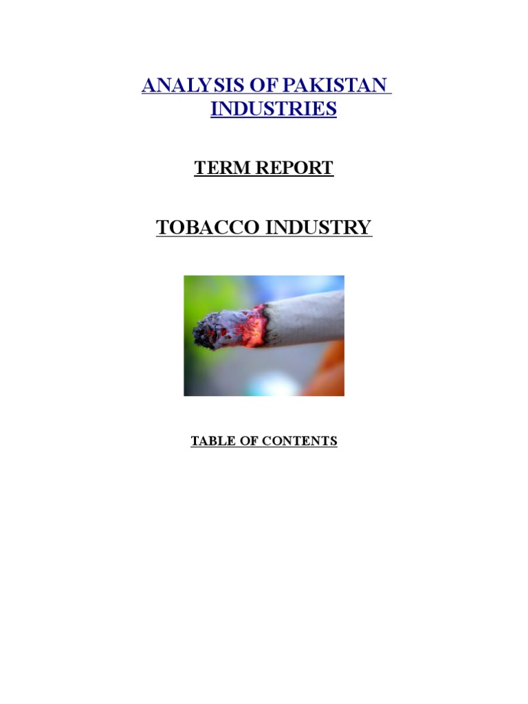 Tobaco Industry SWOT | PDF | Tobacco Smoking | Addiction