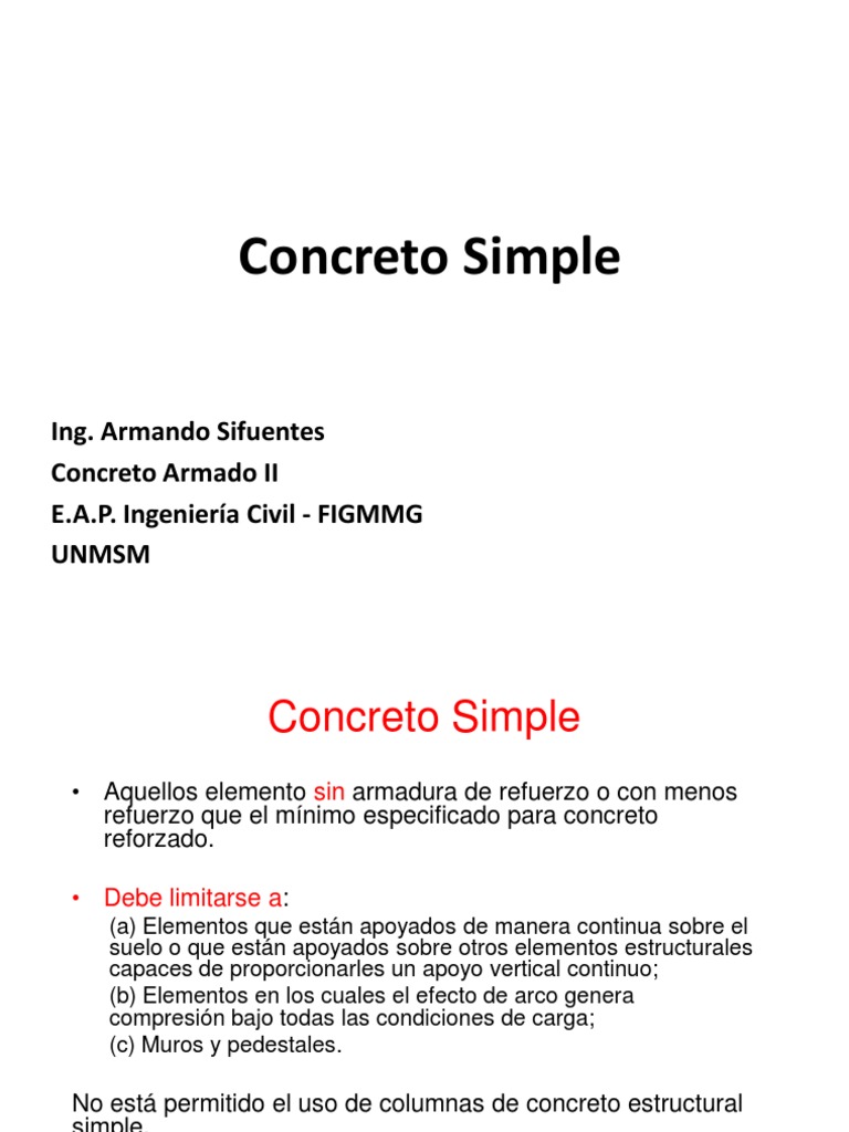Concreto Simple | PDF
