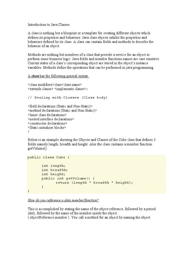 Java Imp | PDF | Class (Computer Programming) | Constructor (Object Oriented Programming)