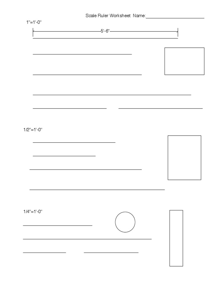 Scale Ruler Worksheet | PDF