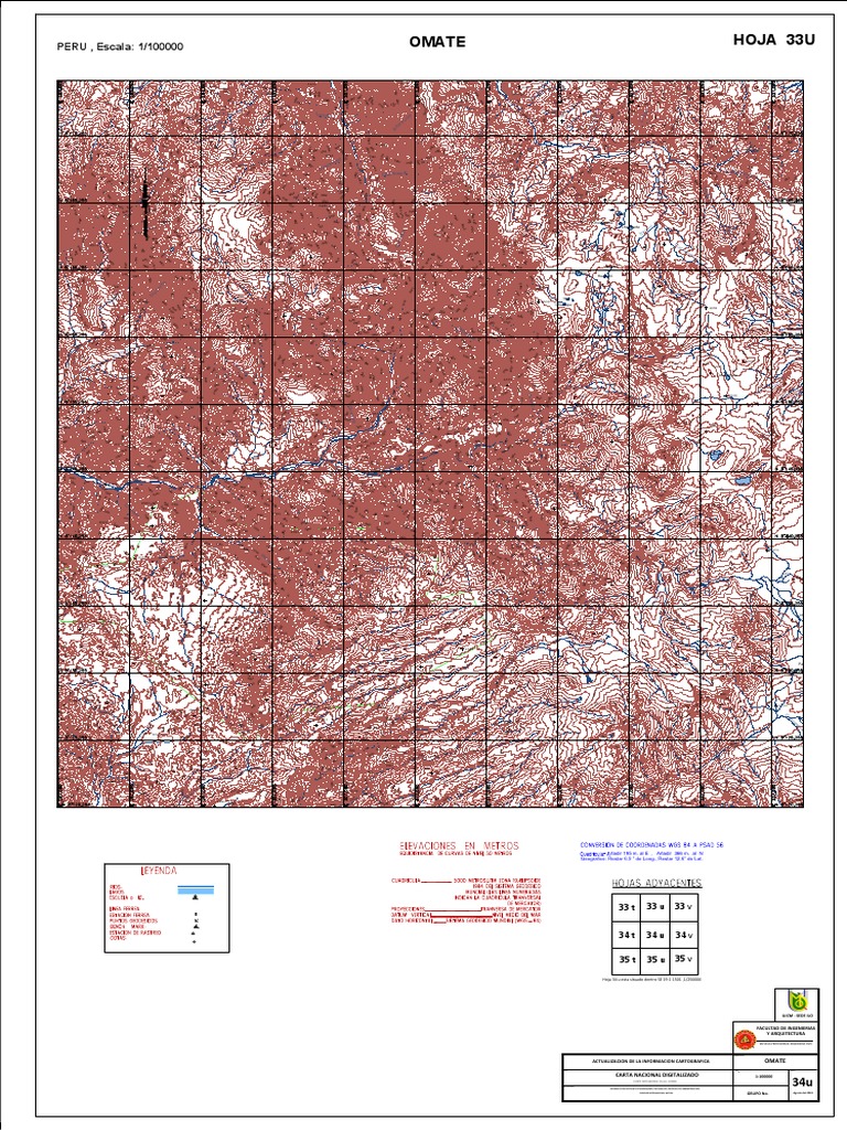 Omate Hoja 33U: PERU, Escala: 1/100000 | PDF