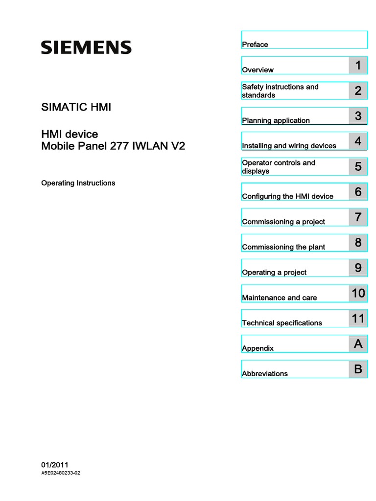 Hmi Mobile Panel 277 Iwlan v2 Operating Instructions en-US en-US | PDF ...