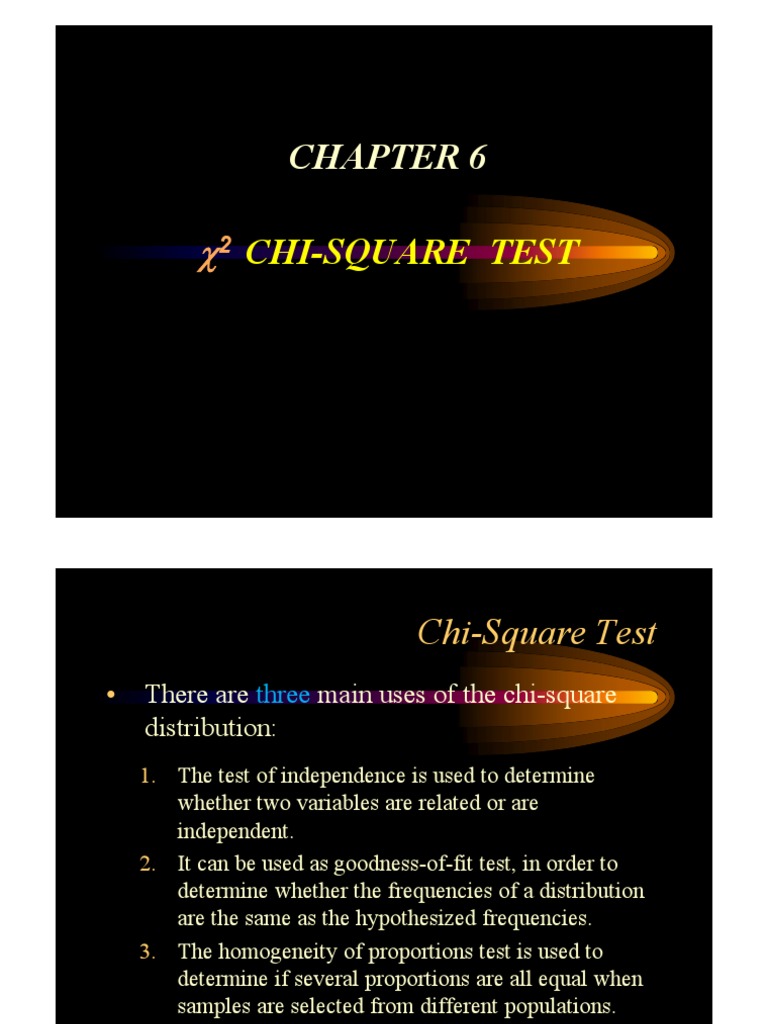 Chi Square | PDF | Goodness Of Fit | Chi Squared Distribution