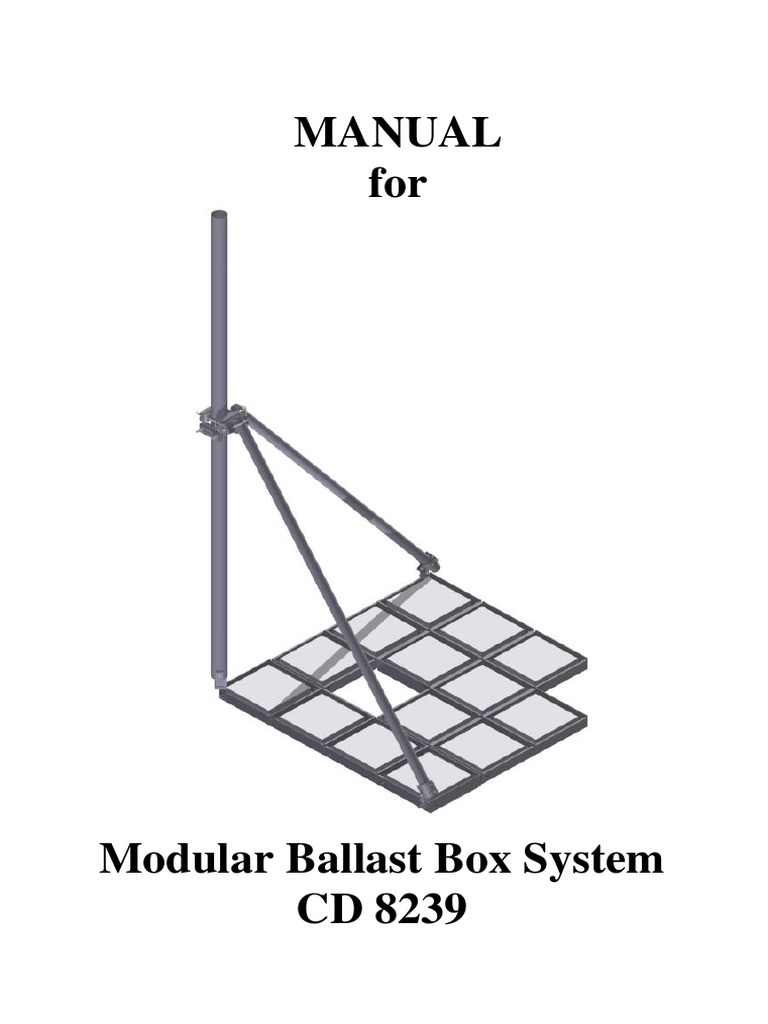 Modular Ballast Box System Manual | PDF | Weight | Antenna (Radio)