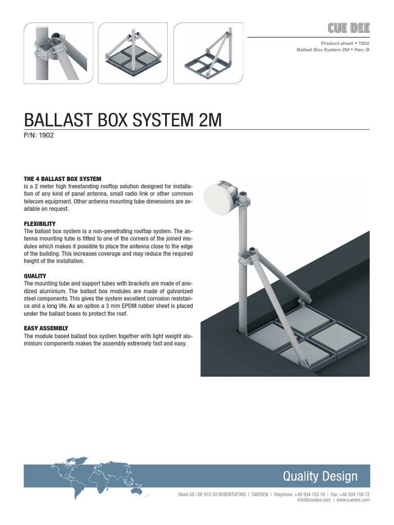 Cue Dee Ballast Box System 2M | PDF | Roof | Building Materials