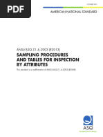 Ansi+asq+z1 9-2003+ (R2013) PDF | PDF | Standard Deviation | Sampling (Statistics)