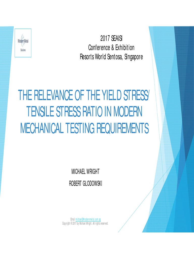 The Relevance of YS/UTS Ratio | PDF | Deformation (Engineering) | Yield ...