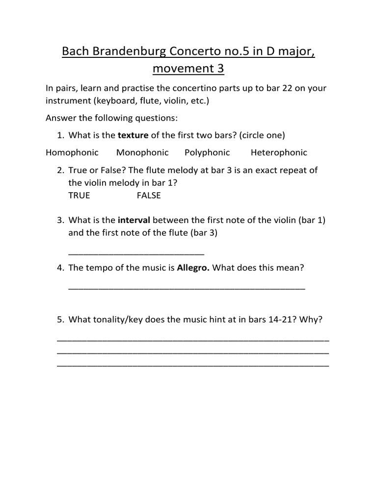 Brandenburg Worksheet | PDF