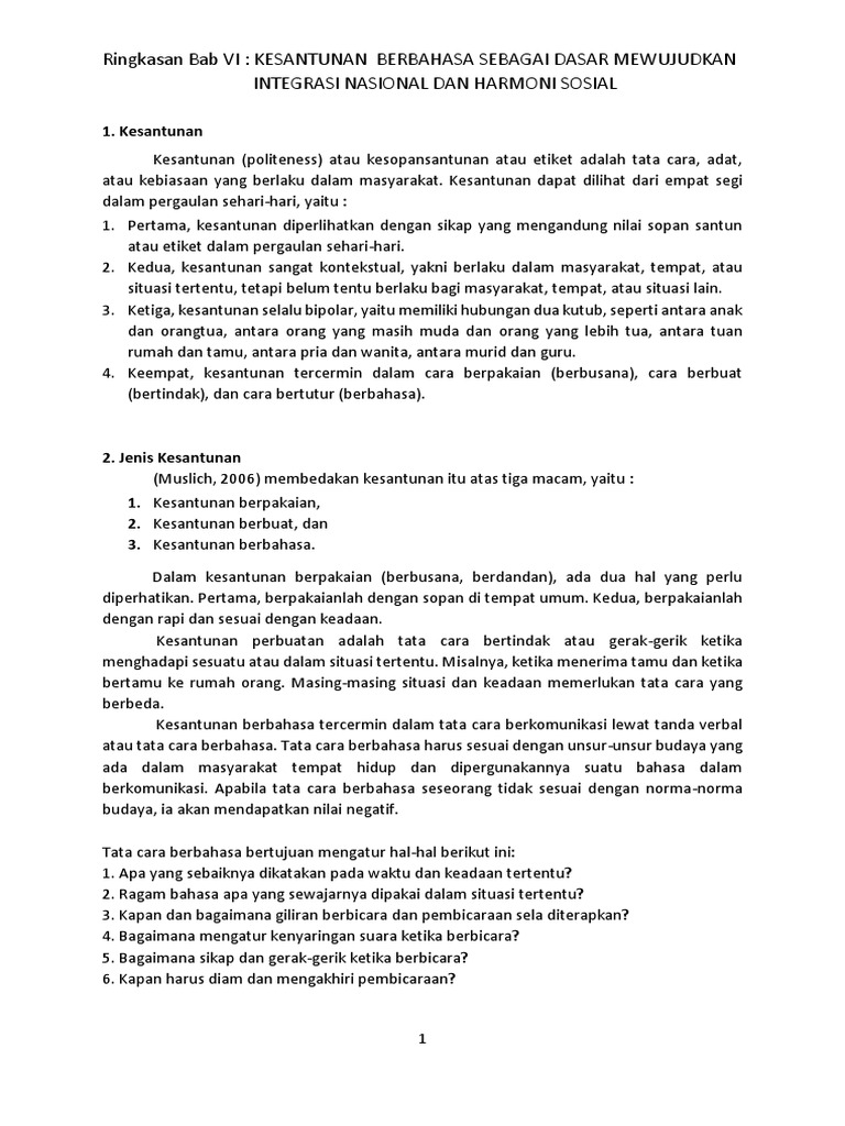 Ringkasan Bab 6 | PDF