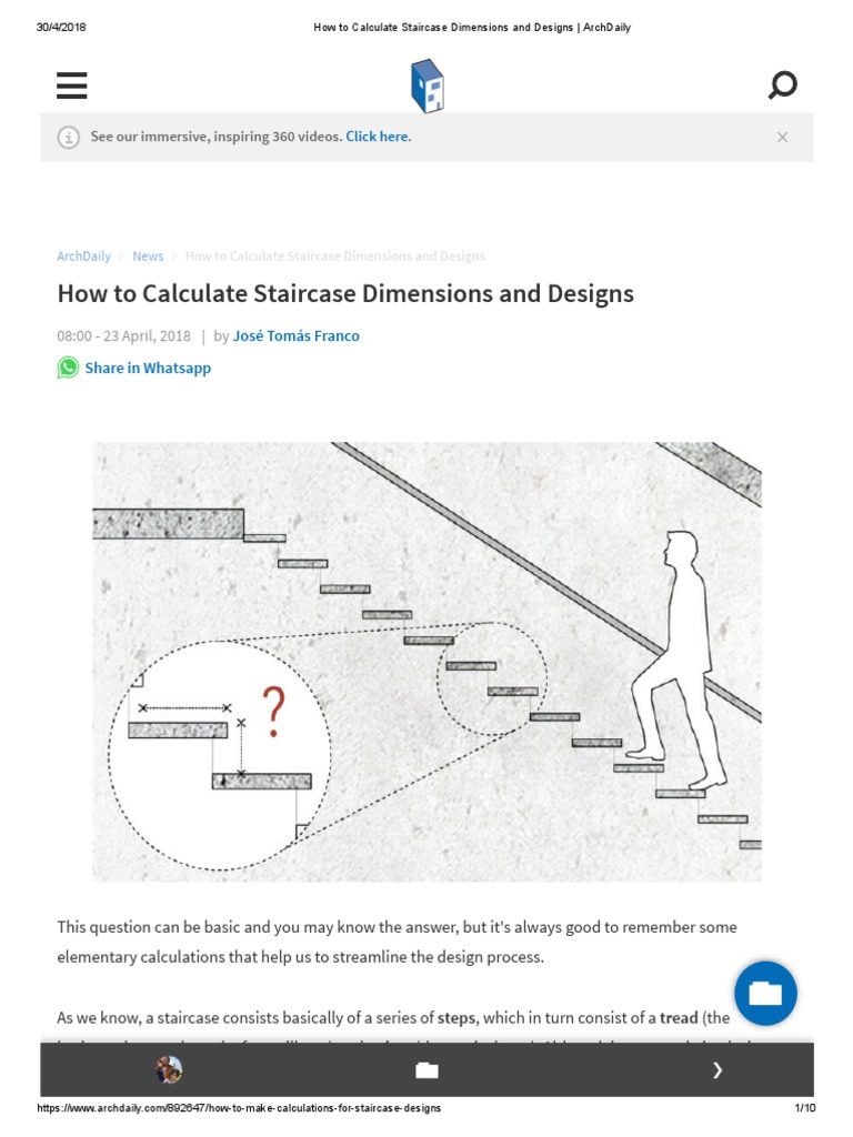 How To Calculate Staircase Dimensions and Designs - ArchDaily | PDF ...